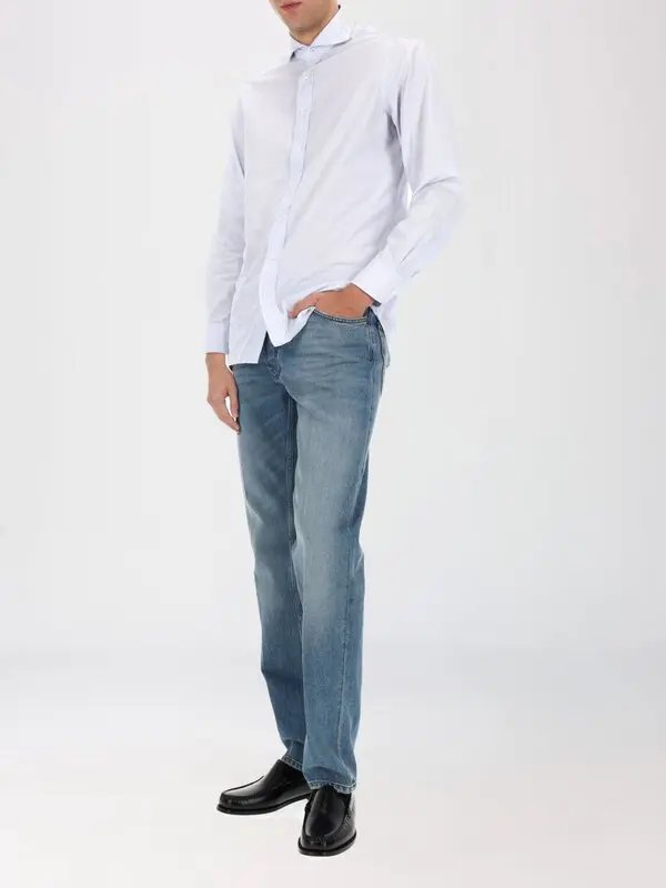 LARDINI Striped Cotton Casual Shirt