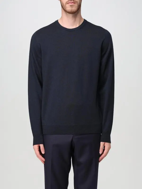 DRUMOHR Crew Neck Fine Knit Jumper - Blue