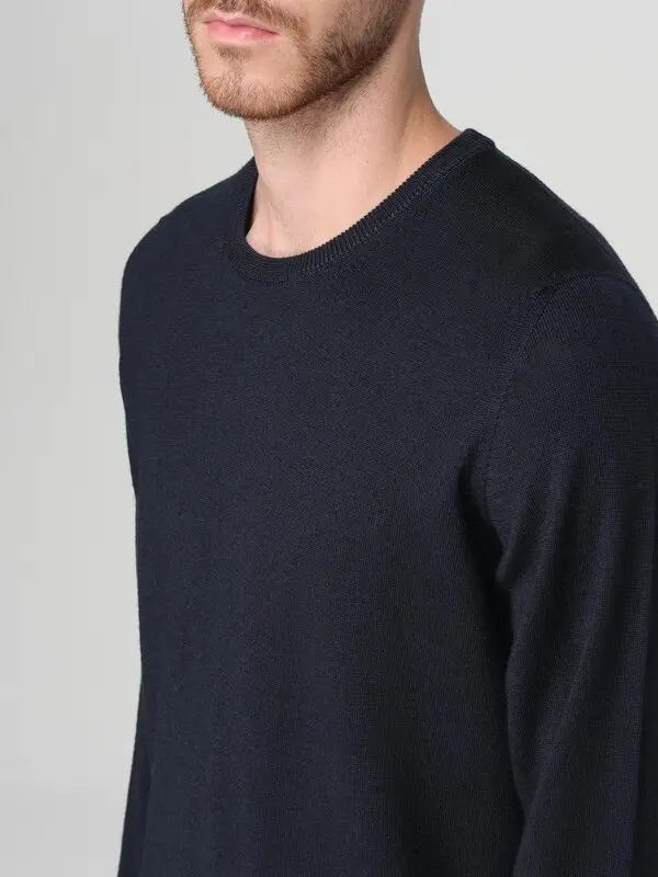 DRUMOHR Crew Neck Fine Knit Jumper - Blue