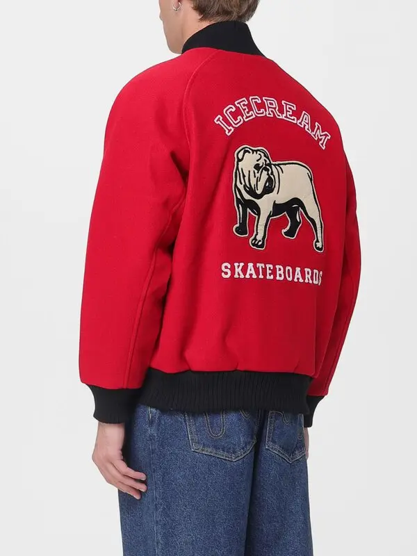 ICECREAM Bulldog Embroidered Bomber Jacket