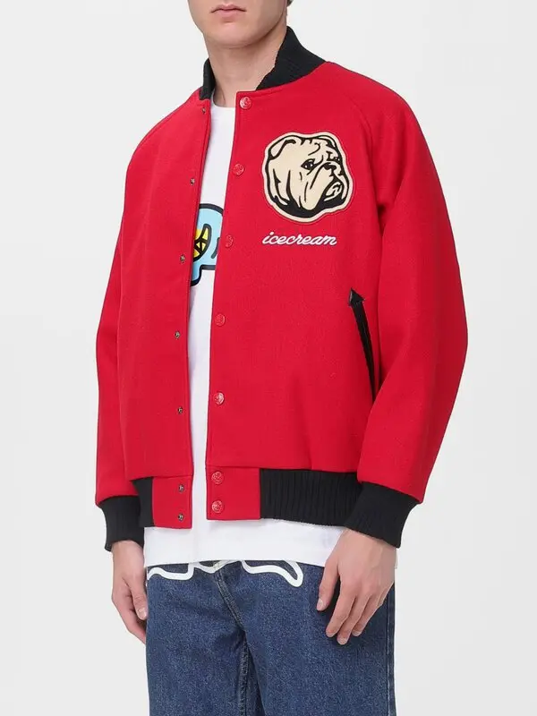 ICECREAM Bulldog Embroidered Bomber Jacket