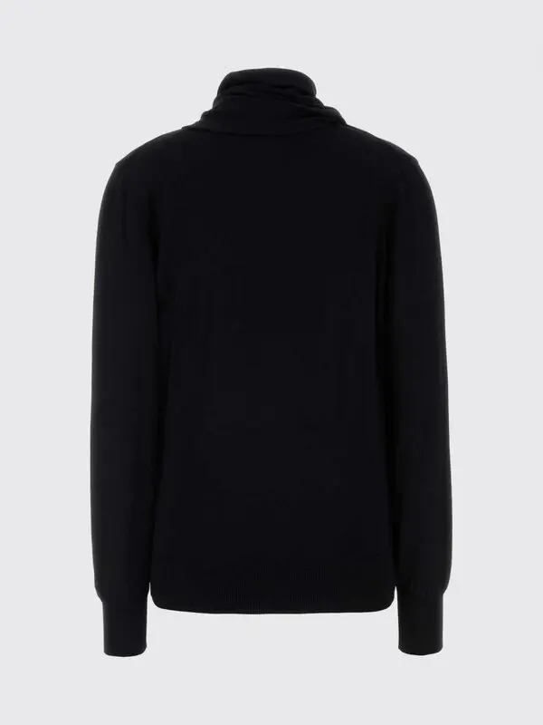 JIL SANDER Virgin Wool Turtleneck With Metal Plaque Detail