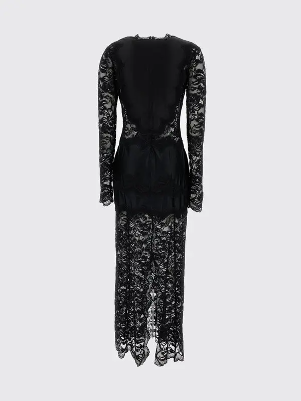 Rabanne Long Sleeve Lace Maxi Dress