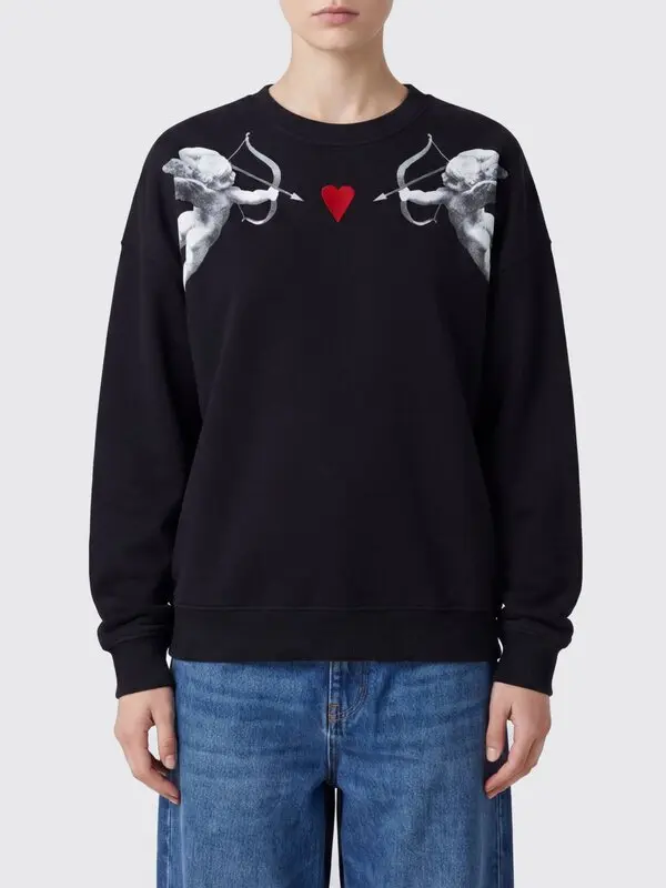 Fiorucci Printed Cotton Crew Neck Sweatshirt
