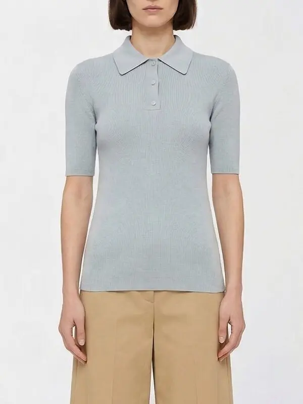 JIL SANDER Virgin Wool Knit Polo Shirt
