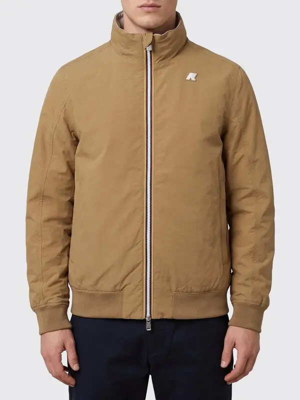 K-WAY Arsene Reversible Cotton Bomber Jacket - Beige