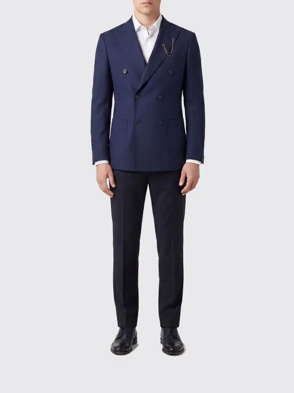 SANTANIELLO Viscose Double Breasted Blazer