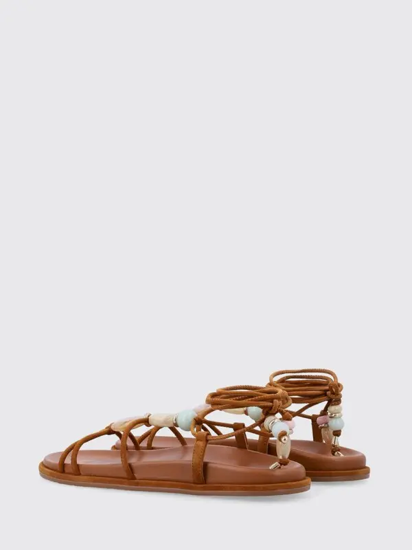STUART WEITZMAN Suede Sandals With Resin Beads
