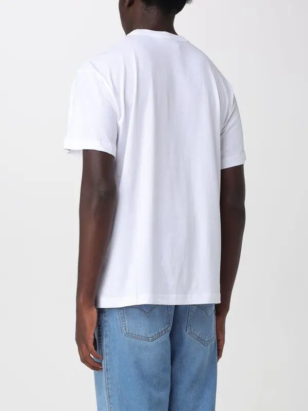 Versace Oversize Cotton T-shirt With Logo - White