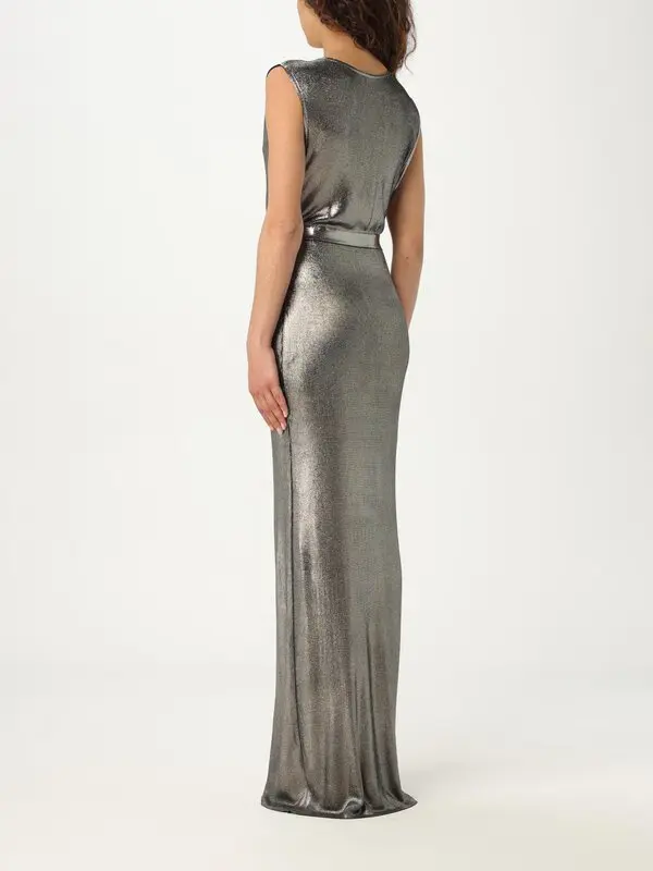 Elisabetta Franchi Metallic Maxi Dress