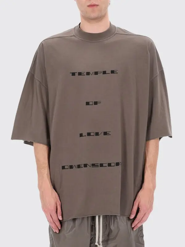 Rick Owens Oversized Slogan Cotton T-shirt