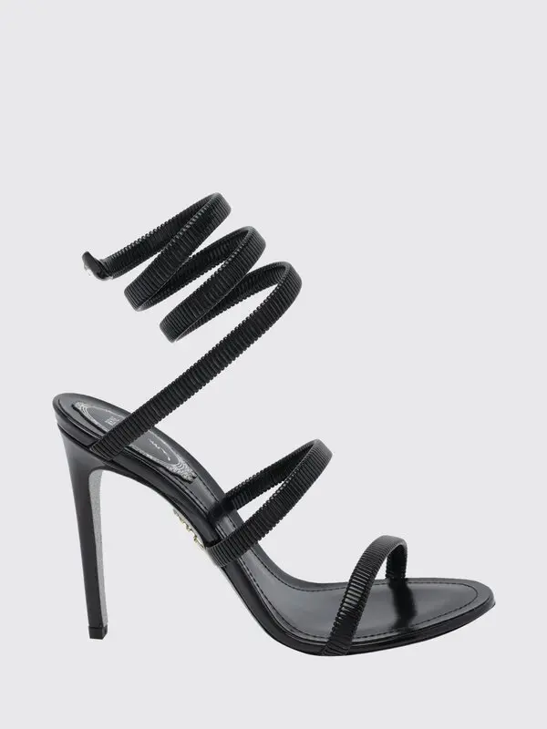 Rene Caovilla Juniper Stiletto Sandals With Iconic Snake Strap