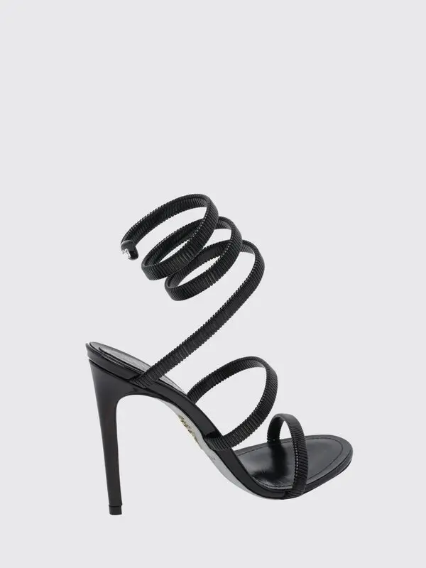 Rene Caovilla Juniper Stiletto Sandals With Iconic Snake Strap