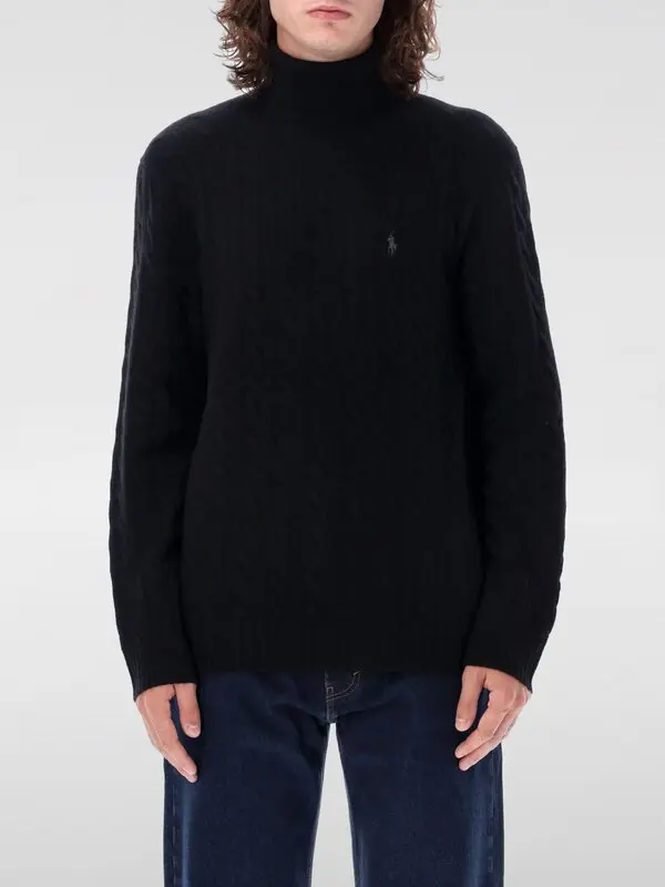 Polo Ralph Lauren Cable Knit Turtleneck Sweater - Black