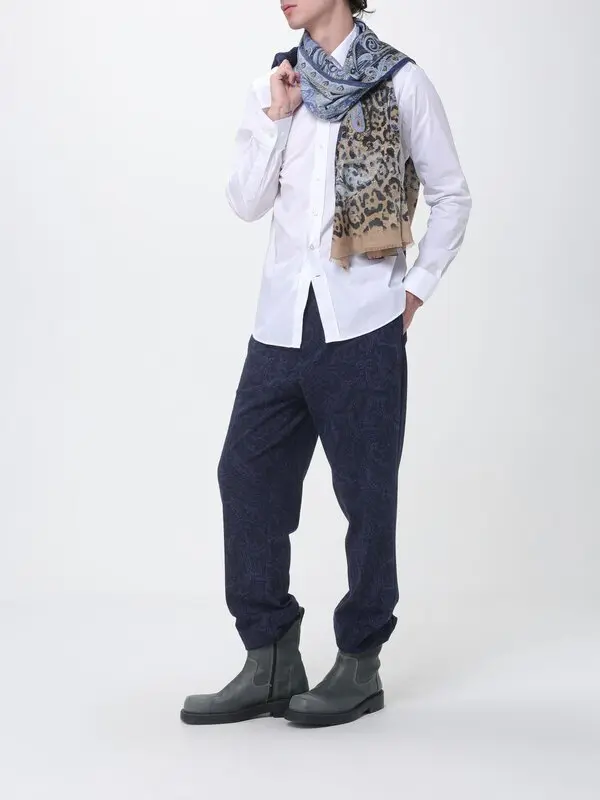 Etro Paisley Animal Print Cotton Scarf