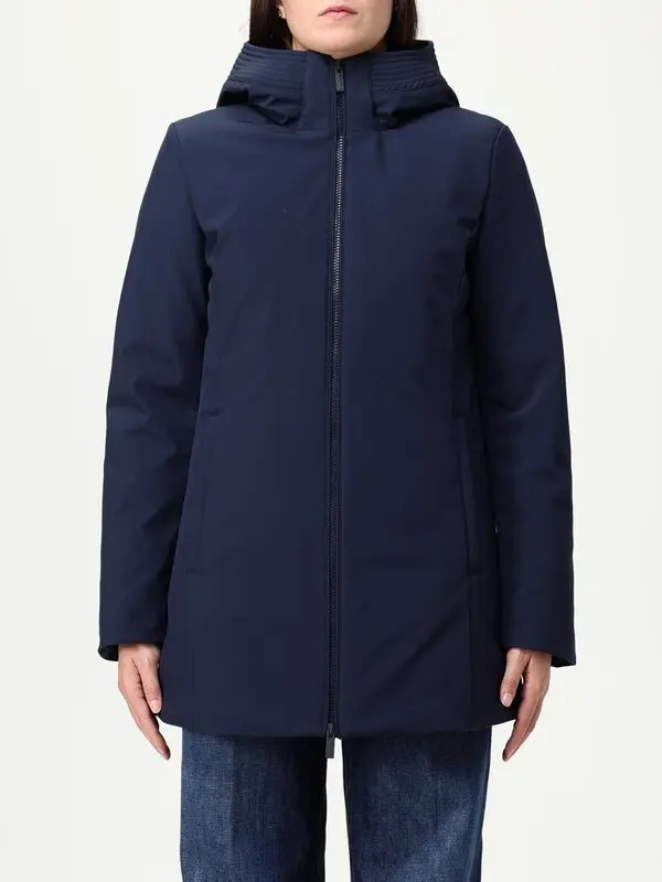 Woolrich Navy Parka With Hood