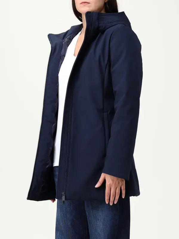 Woolrich Navy Parka With Hood