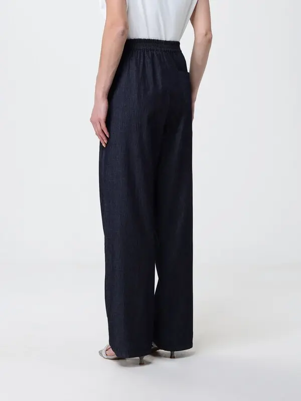 Emporio Armani Stretch Cotton Wide-leg Trousers