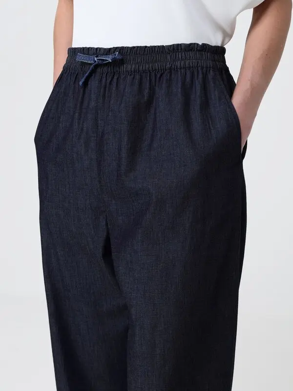 Emporio Armani Stretch Cotton Wide-leg Trousers