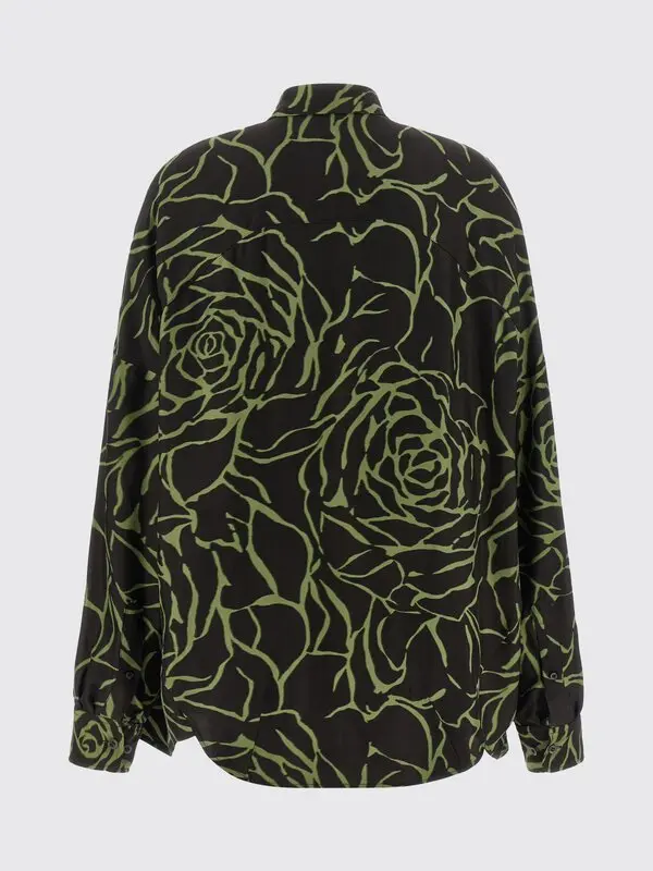 Dries Van Noten Viscose Shirt With Floral Print - Black