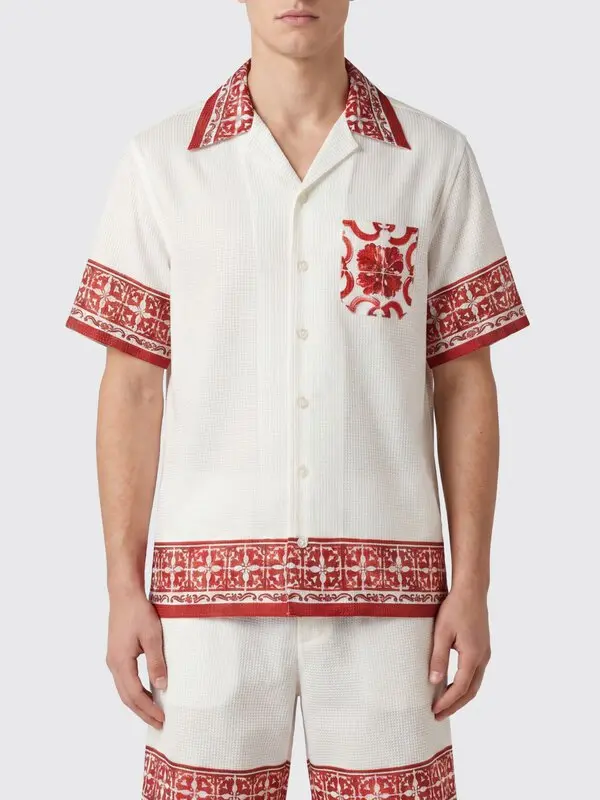 Dolce & Gabbana Short-sleeve Silk Bowling Shirt With Majolica Print - Red