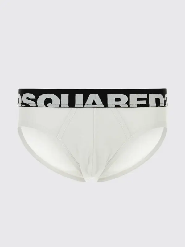 Dsquared2 Stretch Cotton Jersey Briefs - White