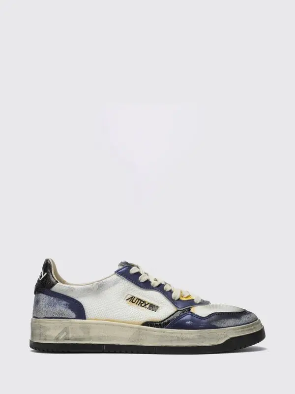 AUTRY Medalist Low Super Vintage Calfskin Sneakers - Navy