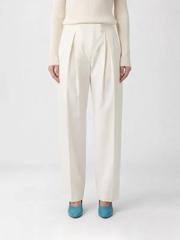 JIL SANDER Cotton And Silk Straight Trousers