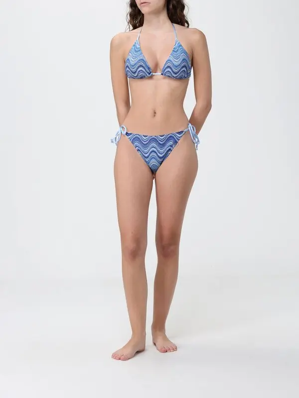 MC2 SAINT BARTH Bikini Bottom With Tropical Print And Side Ties