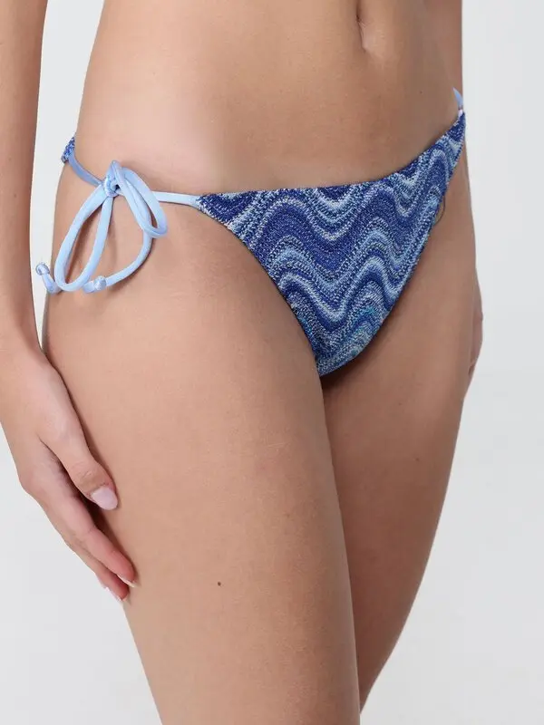 MC2 SAINT BARTH Bikini Bottom With Tropical Print And Side Ties