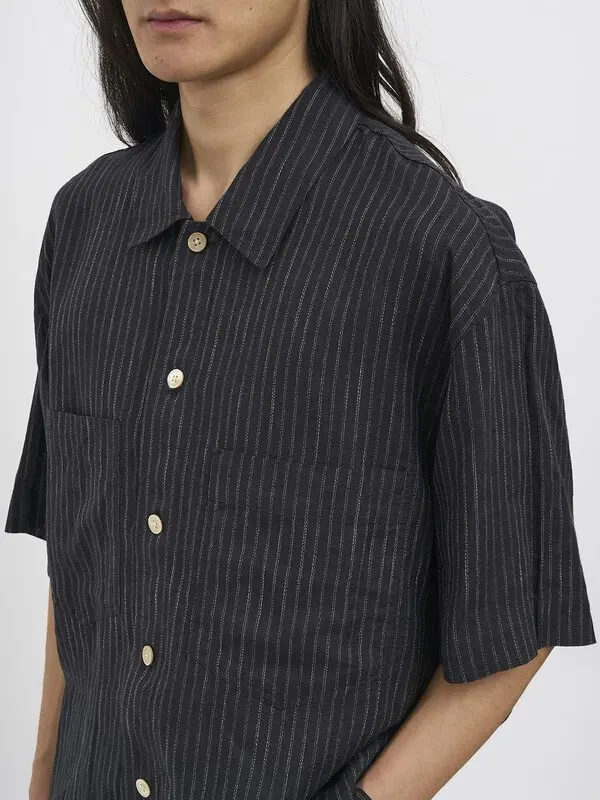 SUNFLOWER Striped Linen Casual Shirt
