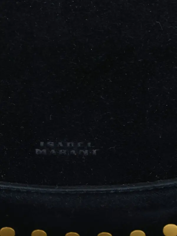 Isabel Marant Étoile Oskan Moon Suede Studded Crossbody Bag - Black