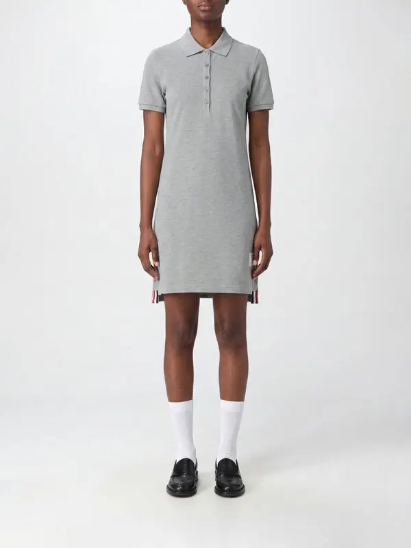 Thom Browne 4-bar Detail Cotton Mini Polo Dress