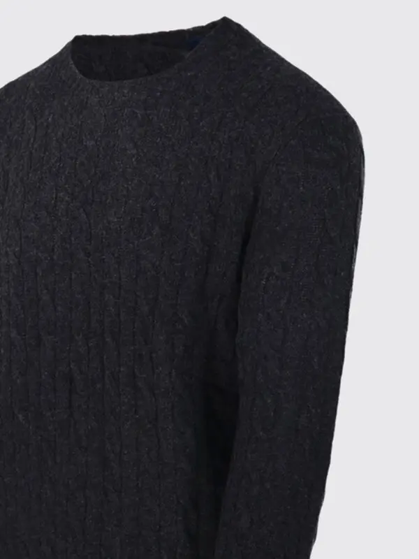 Polo Ralph Lauren Wool And Cashmere Crewneck Sweater With Embroidered Pony - Grey 1