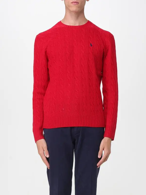 Polo Ralph Lauren Cable Knit Crewneck Sweater - Red