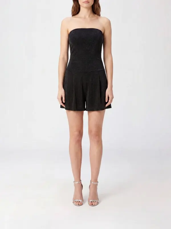 IV.AM Microfiber Off-the-shoulder Jumpsuit - Black