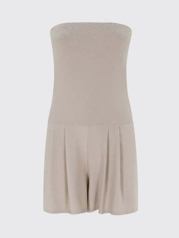 IV.AM Microfiber Off-the-shoulder Jumpsuit - Sand