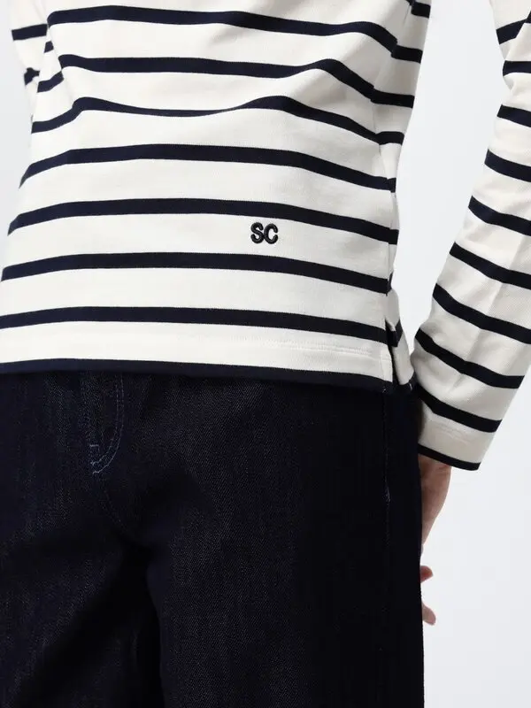SEMICOUTURE Long Sleeve Striped Pullover