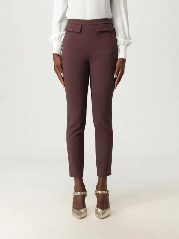 Elisabetta Franchi Tailored Trousers - Wine