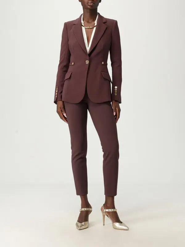 Elisabetta Franchi Tailored Trousers - Wine