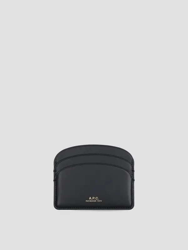 A.p.c. Calfskin Leather Card Holder - Black