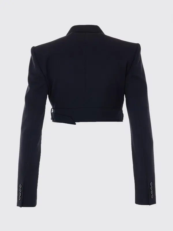 Chloé Cropped Buckle Blazer In Virgin Wool