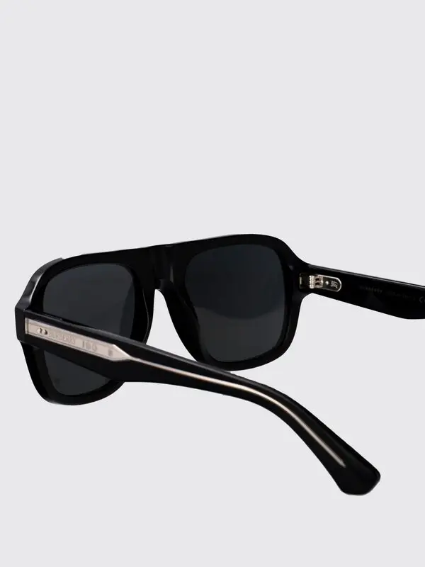 Burberry Aviator Acetate Sunglasses With Tortoiseshell Frame - Black