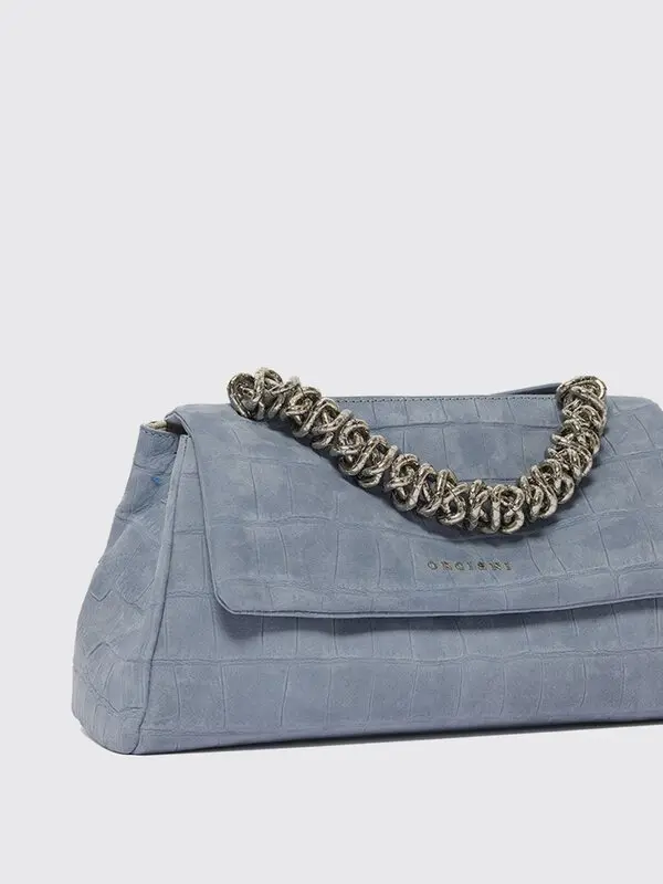 Orciani Sveva Longuette Bag In Crocodile Print Suede