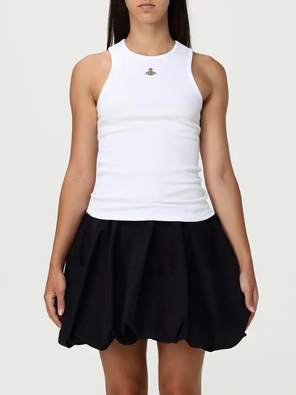 VIVIENNE WESTWOOD Ribbed Tank Top - White