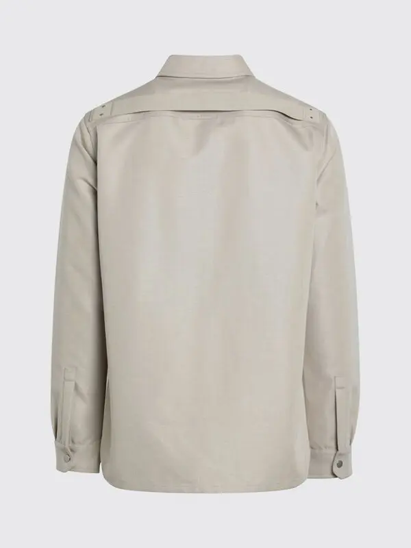 Rick Owens Duchesse Shirt Jacket With Classic Collar - Sand