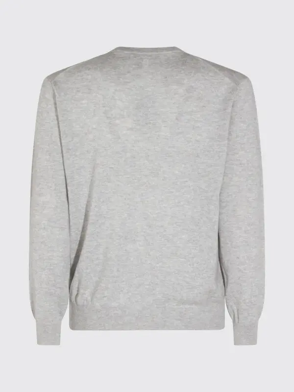 Canali Pure Cashmere Long-sleeved Crewneck Sweater - Grey