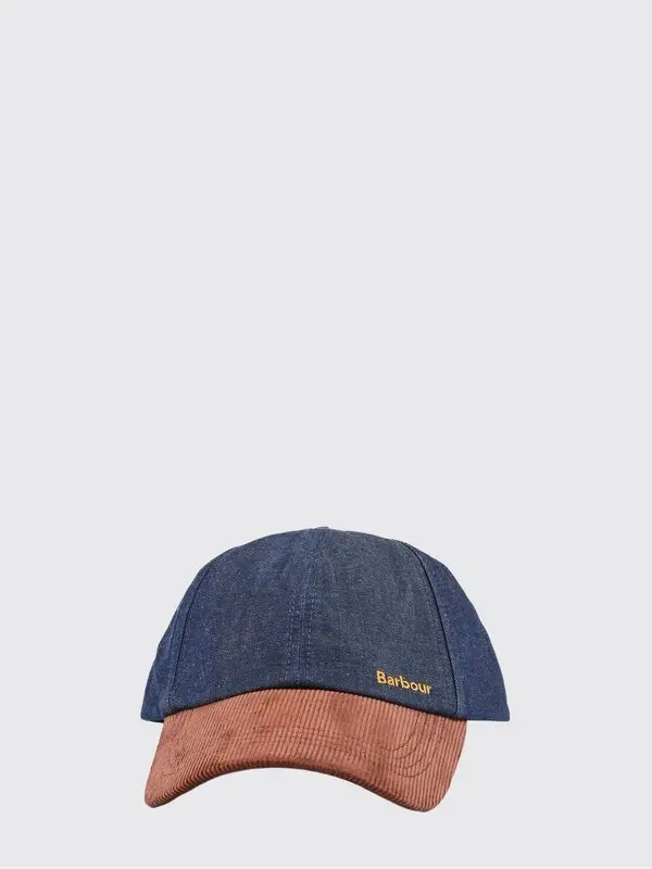 Barbour Baseball Cap In Cotton Denim And Corduroy