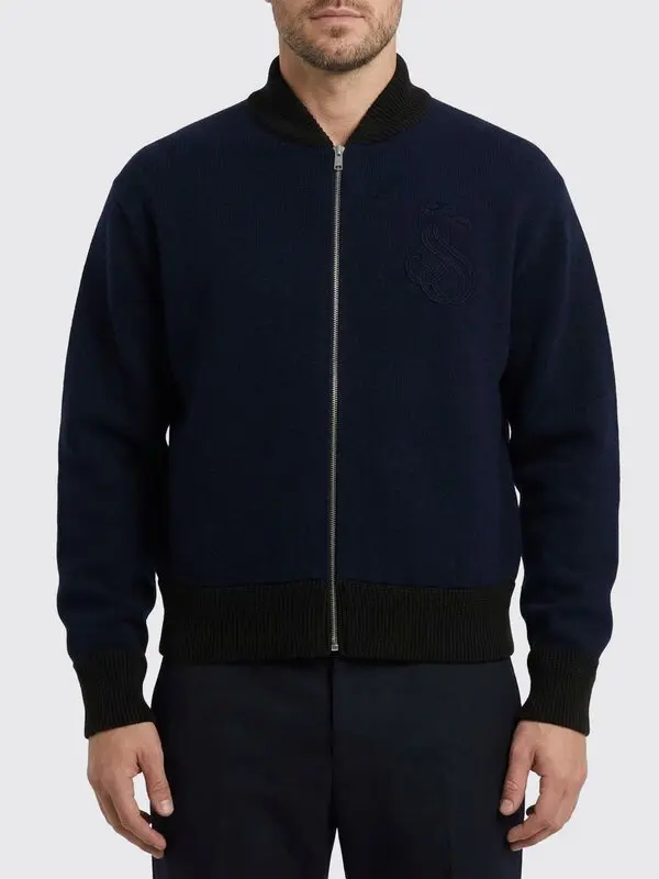 JIL SANDER Wool Knit Bomber Jacket
