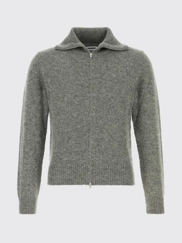 JIL SANDER Wool Blend Cardigan - Grey